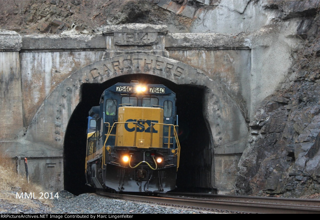 CSX D787, Carothers Tunnel